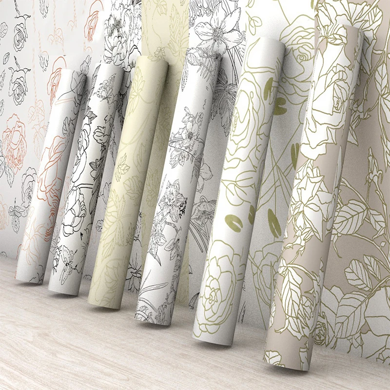 Self-adhesive-Background-Wall-Sticker-Sketch-Thickened-Waterproof-PVC ...