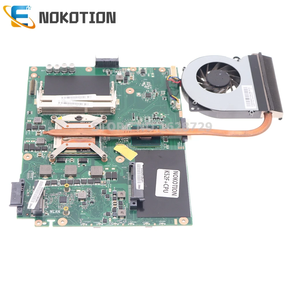 Материнская плата K52F c радиатором + проэссор | AliExpress