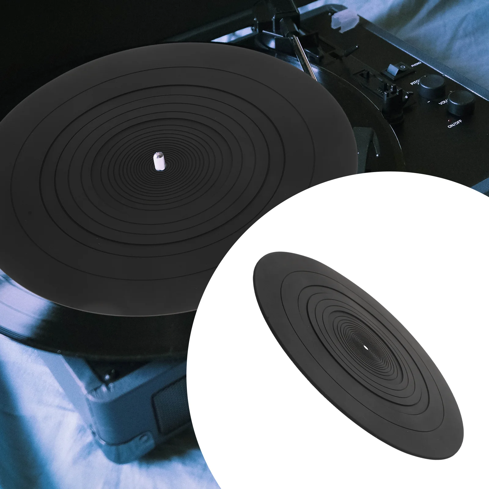 Record-Mat-Vinyl-Rubber-Turntable-Pad-Silica-Gel-Disc-Anti-Static ...
