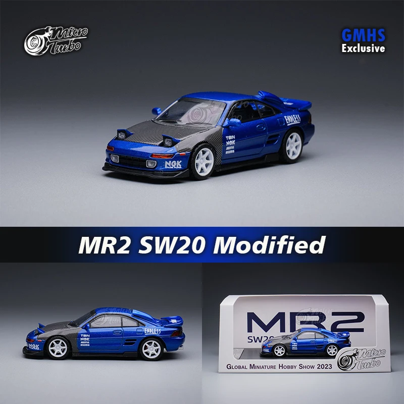 MicroTurbo-1-64-MR2-SW20-Modified-GMHS-Exclusive-Blue-Carbon-Hood-Alloy ...
