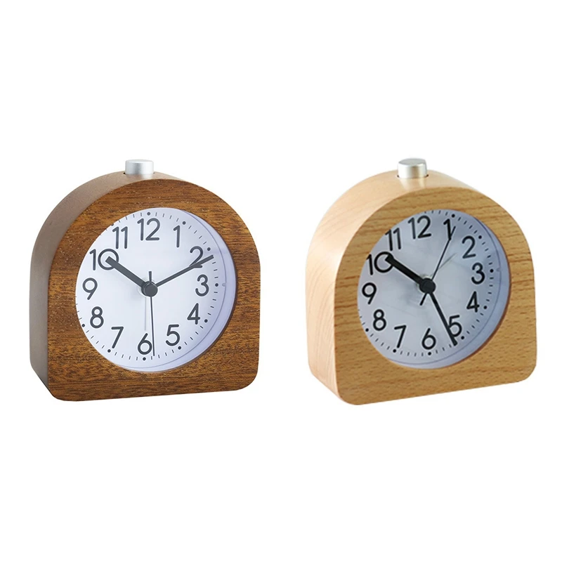 Alarm-Clock-Without-Ticking-Retro-Wooden-Alarm-Clock-with-Dial-Alarm ...