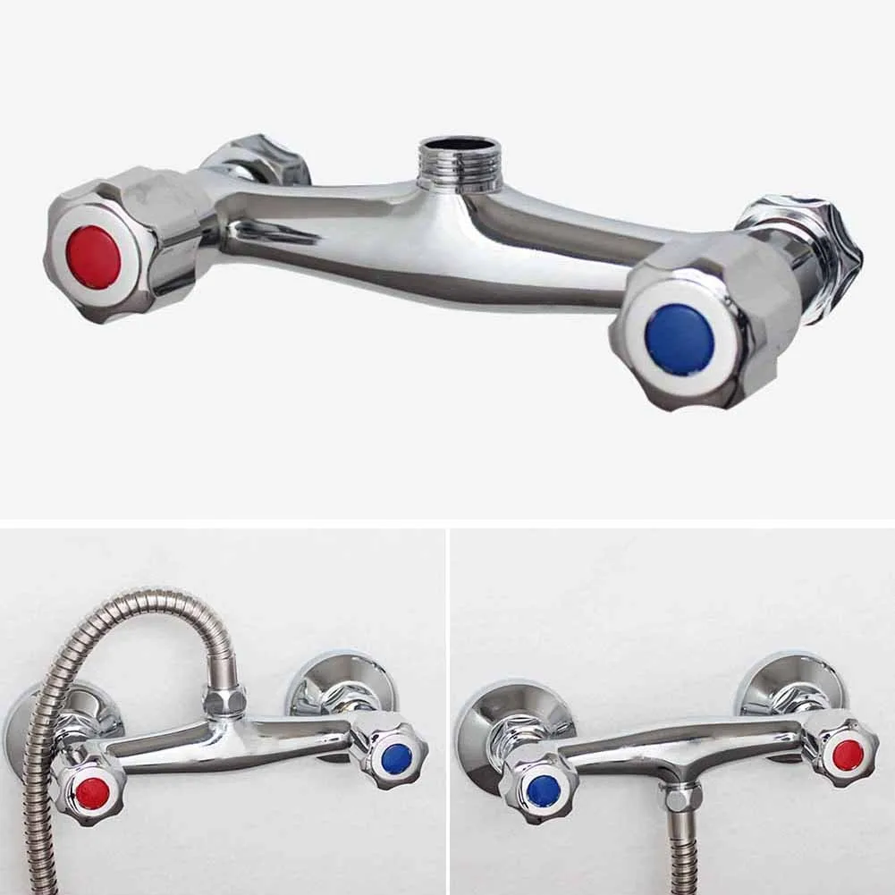 Bathroom-Shower-Mixer-Valve-Twin-Outlet-Valve-Copper-Hot-And-Cold-Water ...