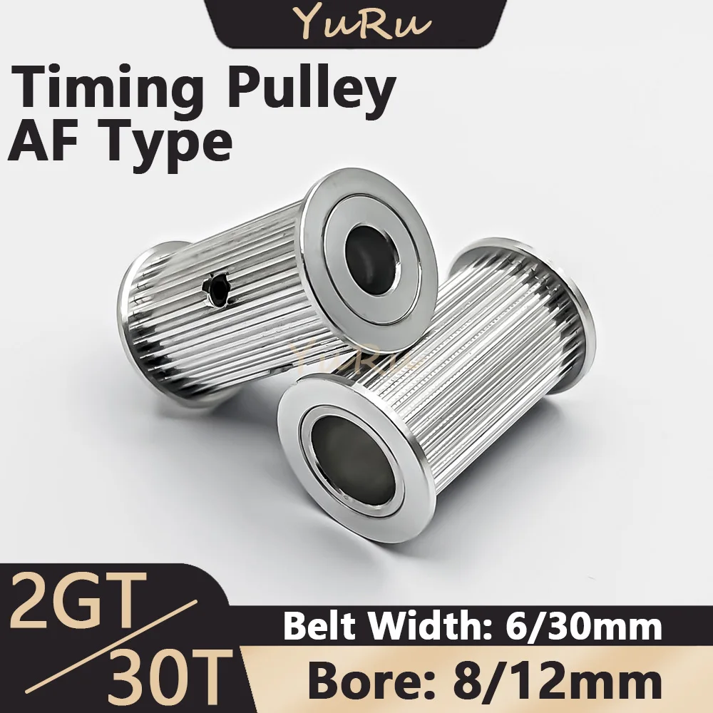 2GT2M 30Teeth Timing Pulley Bore 8 12mm GT2 30T Belt Width 6 30mm AF ...