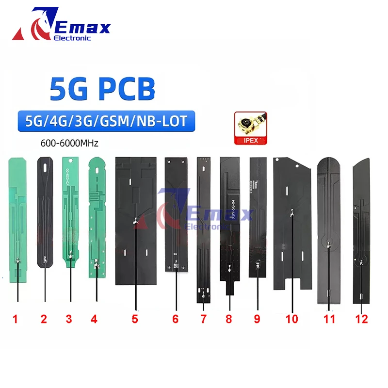 2PCS-5G-4G-3G-2G-GSM-NB-IOT-Full-Band-PCB-Antenna-IPEX-Connector-12cm ...