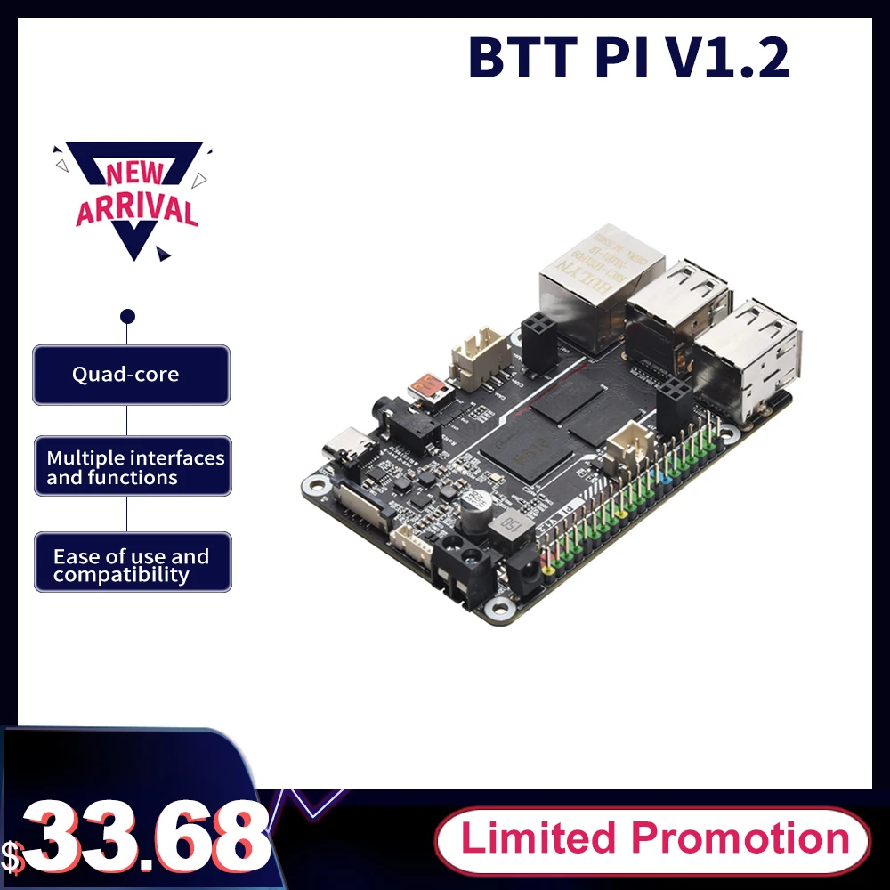 BIGTREETECH BTT PI V1.2 Quad Core Processor With 2.4G WiFi 40Pin GPIO VS Raspberry PI For ...
