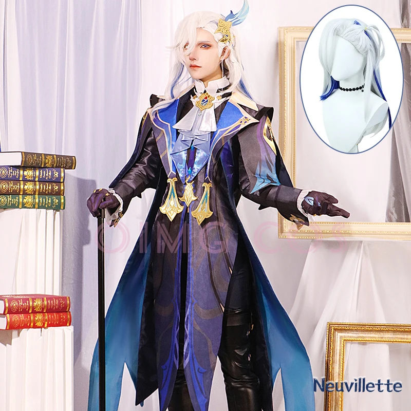 Genshin-Impact-Neuvillette-Cosplay-Costume-Adult-Carnival-Uniform-Wig ...