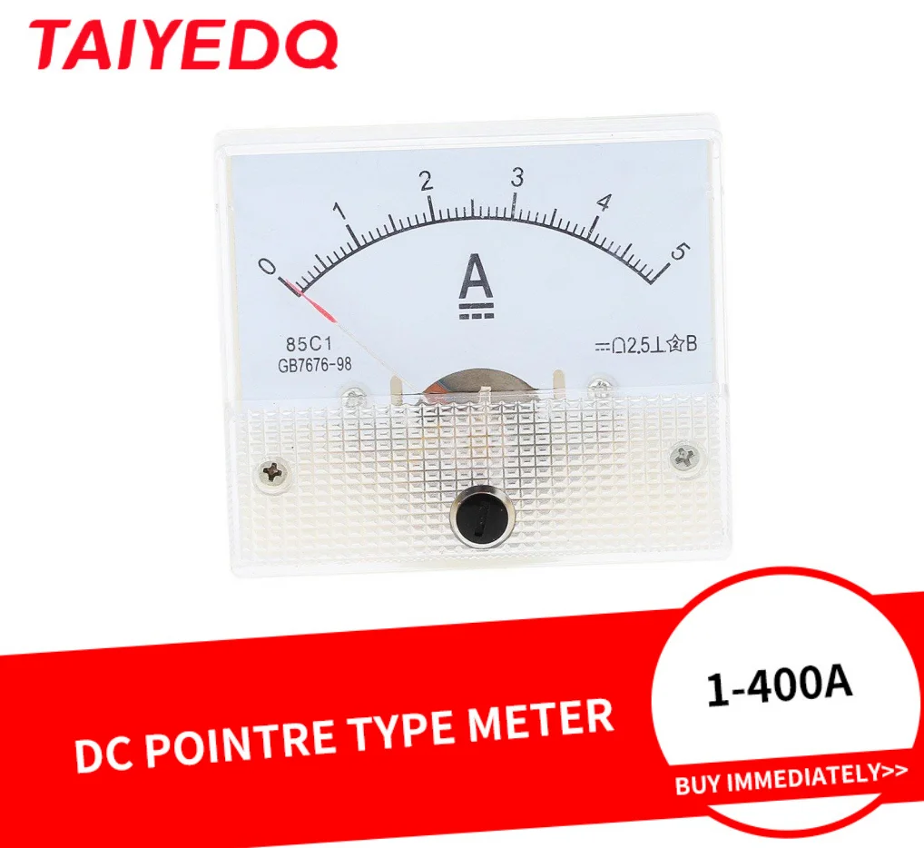 85C1-A-DC-Amp-Analog-Panel-Meter-5A-10A-15A-20A-30A-50A-100A-150A ...