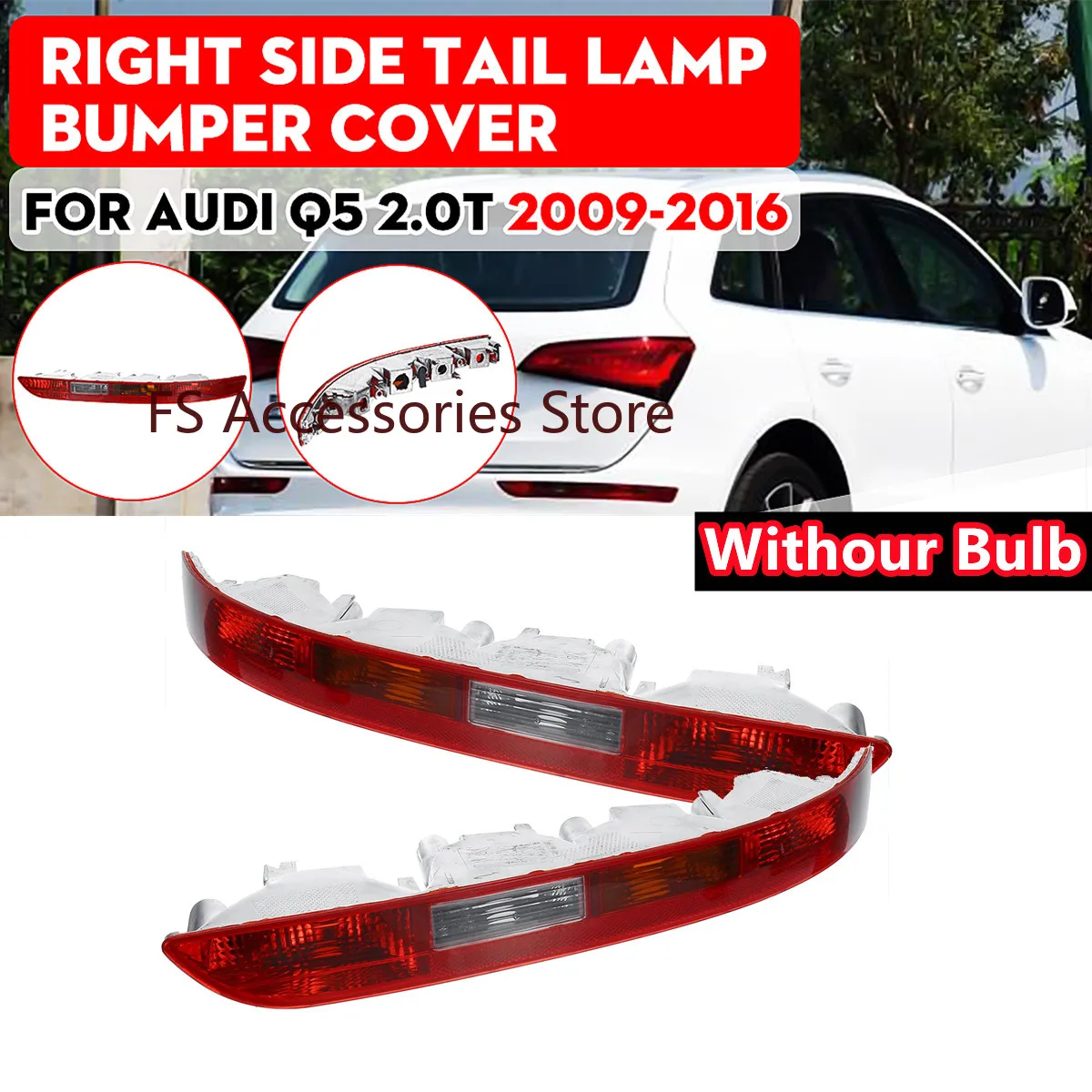 Without-Bulb-Car-Taillight-Rear-Bumper-Tail-Light-Cover-For-Audi-Q5-2 ...