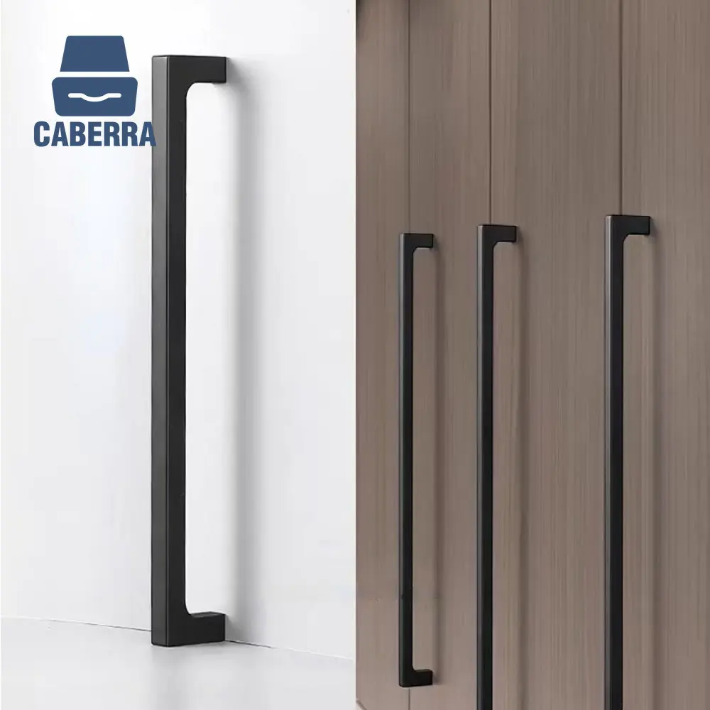 Black-Gold-Silver-Square-Handles-for-Cabinets-and-Drawers-Stainless ...