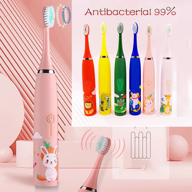 Kids-Electric-Toothbrush-Children-Boy-Girl-Cartoon-Smart-Sonic-Teeth ...