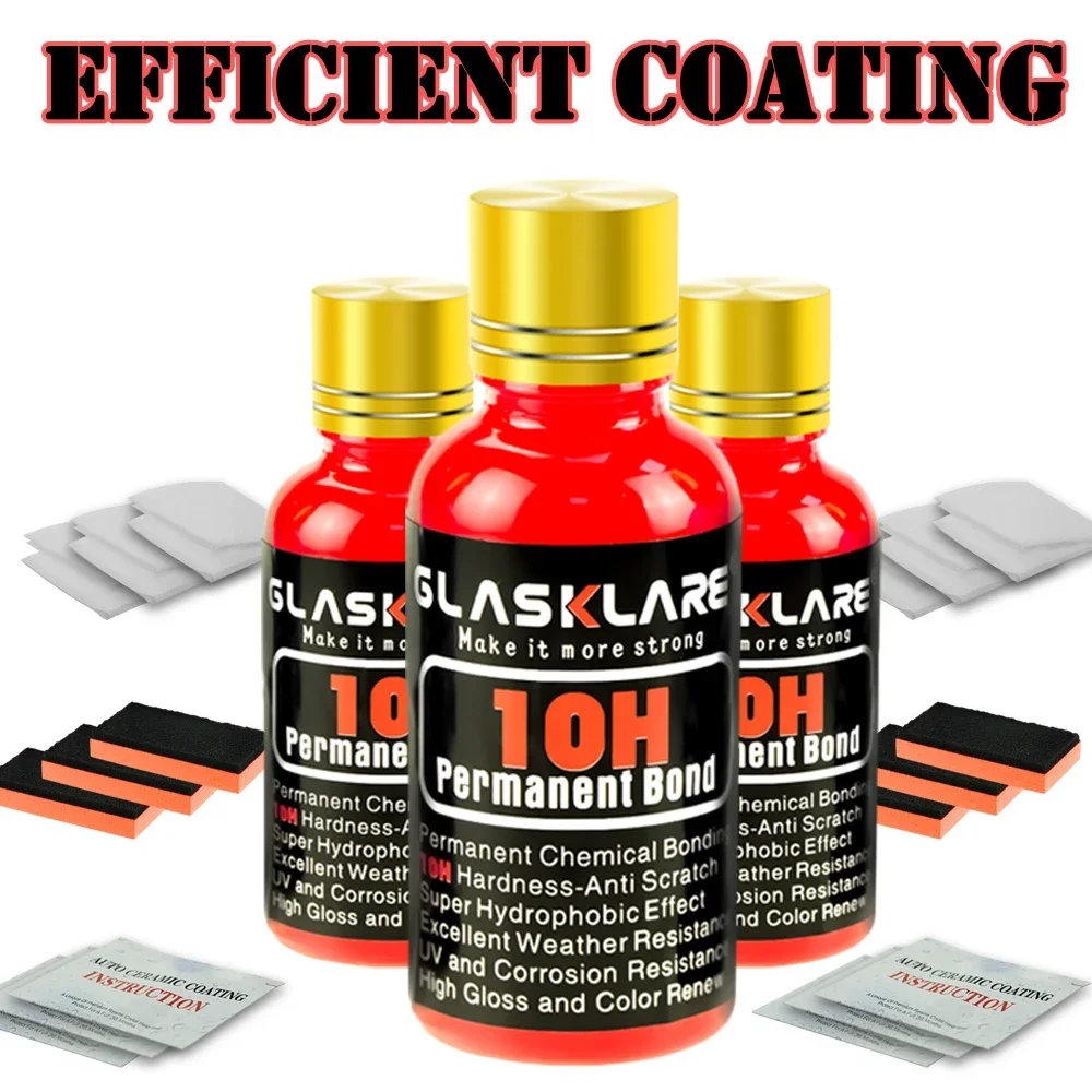 10H-Car-Polish-Liquid-Ceramic-Coat-Hydrophobic-Glass-Coating-Paint-protective-foil-Care-Anti ...