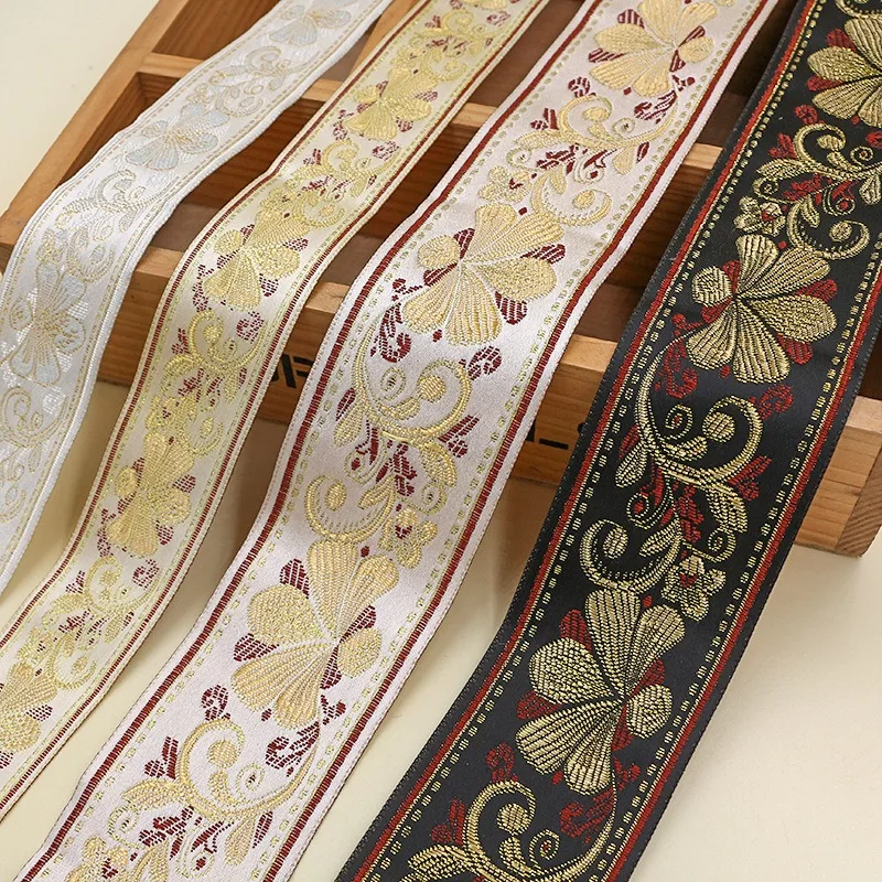 1 Yards Woven Jacquard Webbing Ethnic Ribbons Vintage Style Garment ...