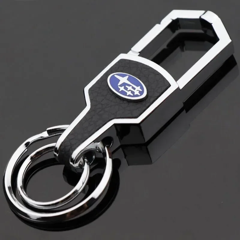Leather-Car-Key-Chain-Key-Ring-Holder-Auto-Logo-Keyrings-for-Subaru-STI ...