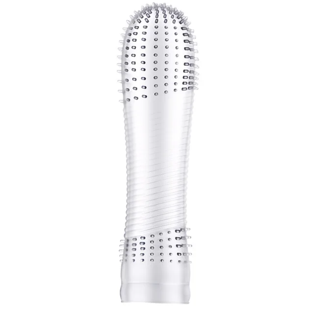 Ribbed Penis Cover Reusable Condom Thick Male Penis Extender Enhancer ...