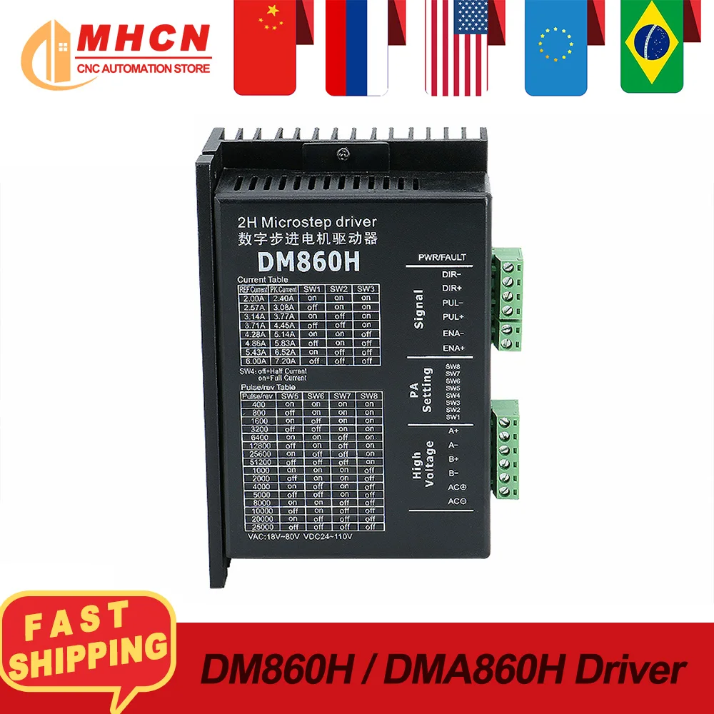 Dma860h 7.2a Stepper Motor Driver | Microstep Stepper Motor Driver ...
