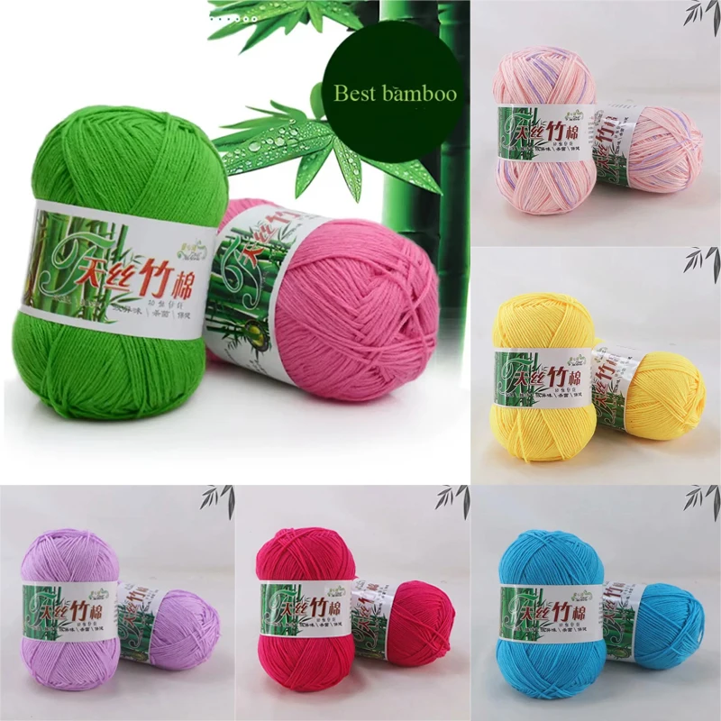 50g-roll-100m-Kniting-Bamboo-Cotton-Yarn-Bamboo-Fiber-Cotton-Warm-Soft ...