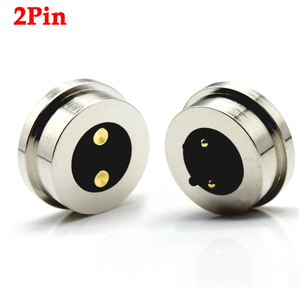 1sets-Circualr-Shape-Magnetic-Pogo-Pin-Connector-2-Pin-Male-Female ...