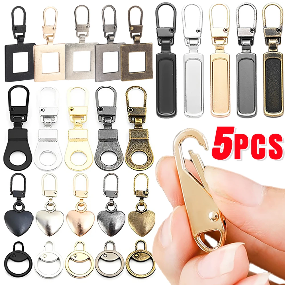 5-1Pcs-Universal-Zipper-Slider-Puller-Detachable-Metal-Zipper-Head ...