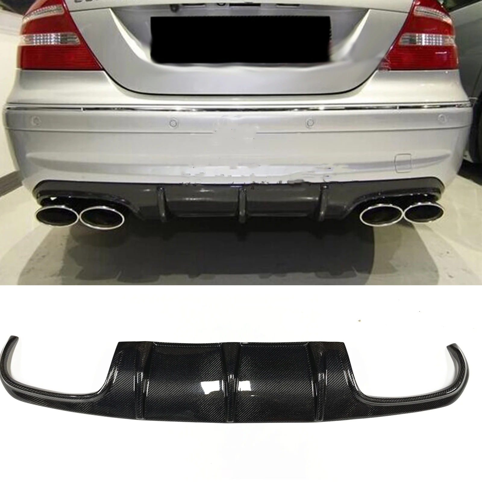 Rear-Bumper-Diffuser-Lip-For-Mercedes-Benz-W209-CLK320-CLK63-CLK55-AMG ...