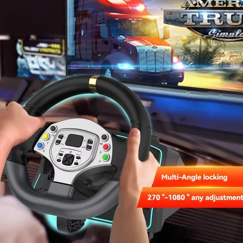 Small G30 Force Feedback Game Steering Wheel 1080 Degrees Racing Game ...