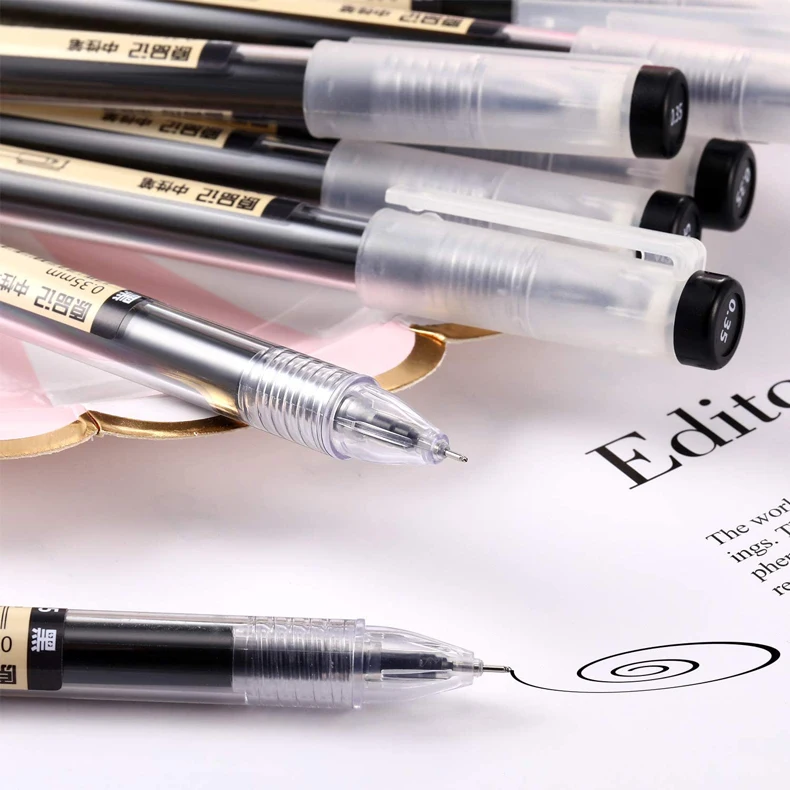 Lot de 43 stylos Gel rechargeables,stylo à Signature Ultra Fine 0.35mm ...