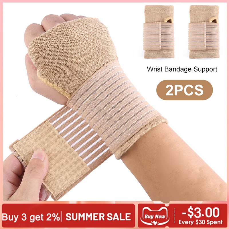 1-Pair-Elastic-Bandage-Wrist-Guard-Support-Arthritis-Sprain-Band-Carpal-Protector-Hand-Brace ...