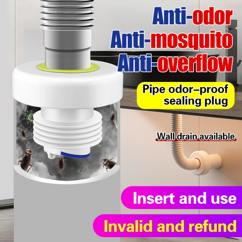 Washbasin-Sewer-Pipe-Plug-Drain-Cover-Smell-Blocker-Anti-Odor-For ...