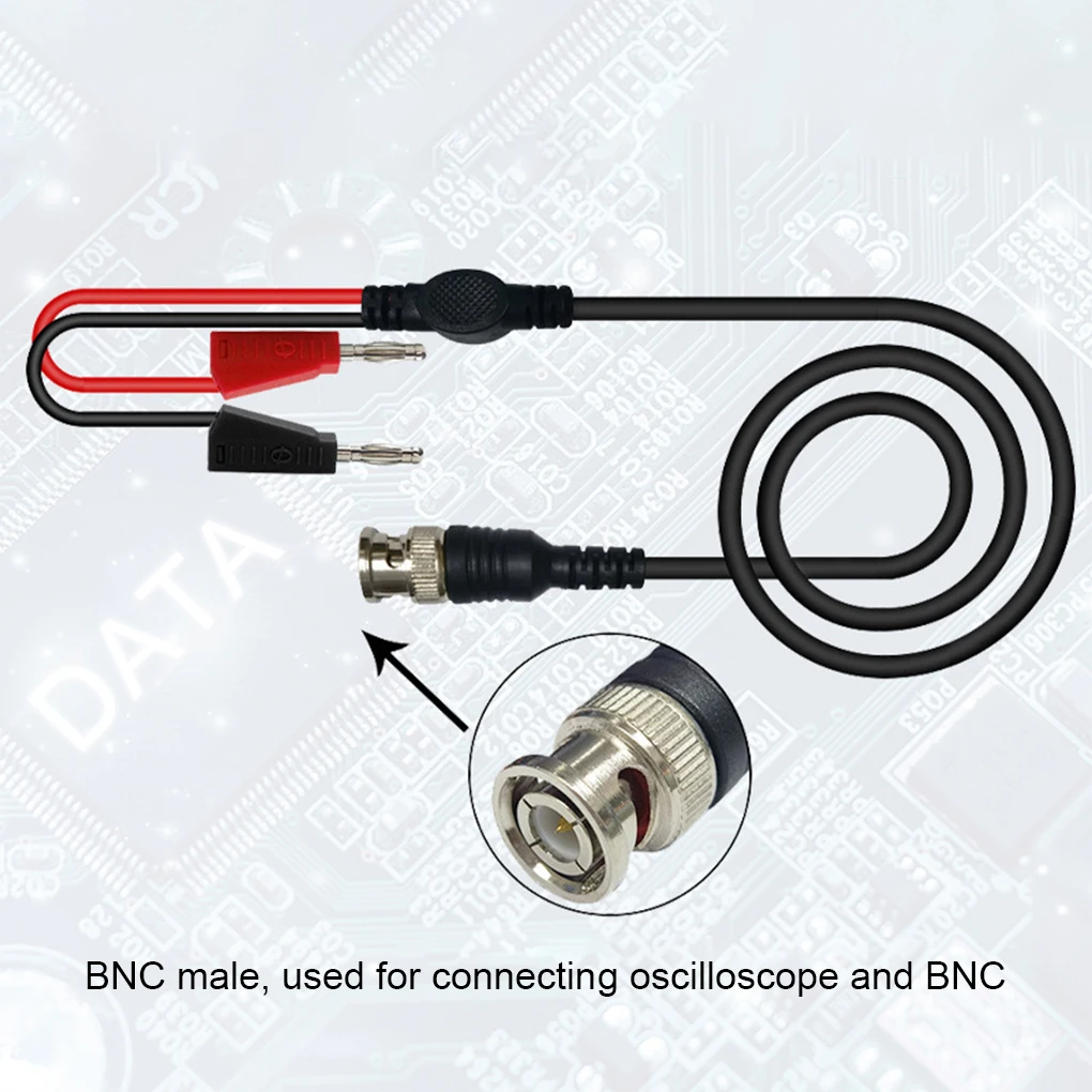 BNC Male Plug to Dual Hook Clip 4mm Banana Stackable Plug Test ...