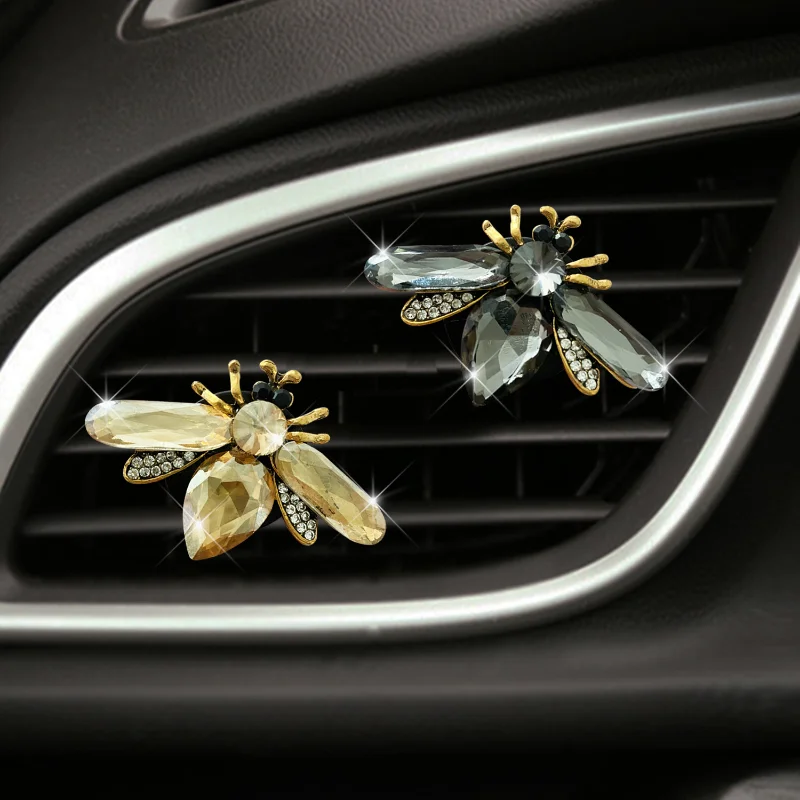 Crystal-Diamond-Bee-Car-Air-Freshener-Auto-Outlet-Perfume-Bees-Clip ...