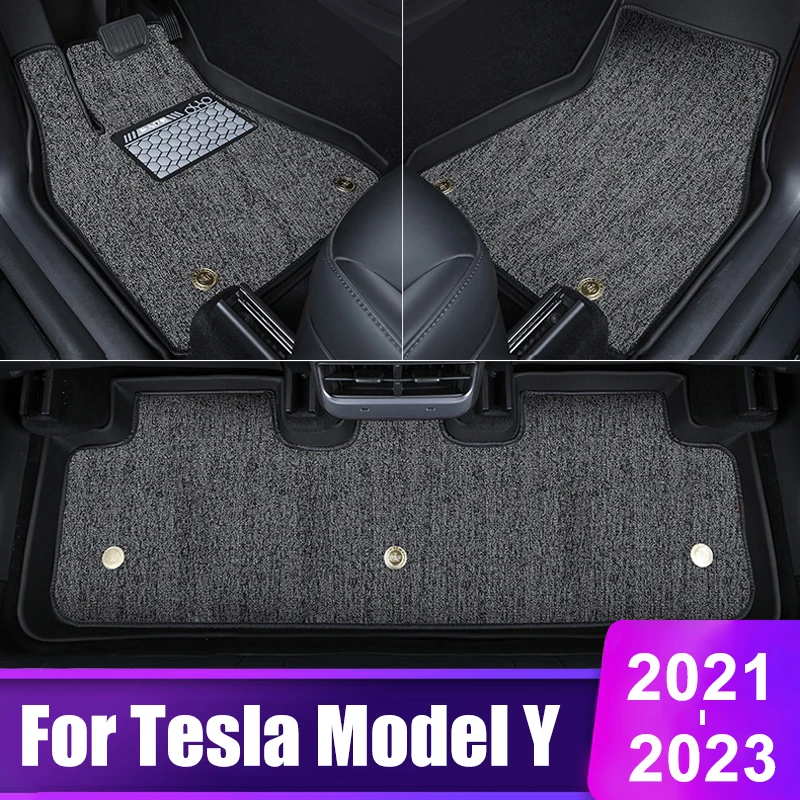 For-Tesla-Model-Y-2021-2022-2023-Custom-Made-Car-Floor-Mats-Carpets ...