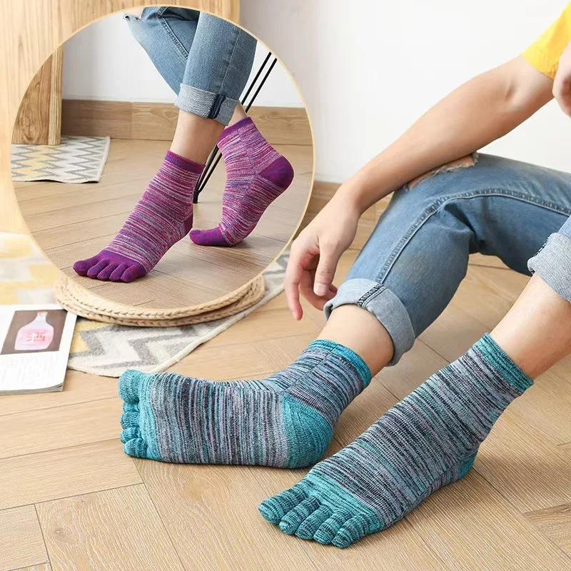 1/6 Pairs Boneless Sweat Absorbing, Breathable Split Toe Socks for ...