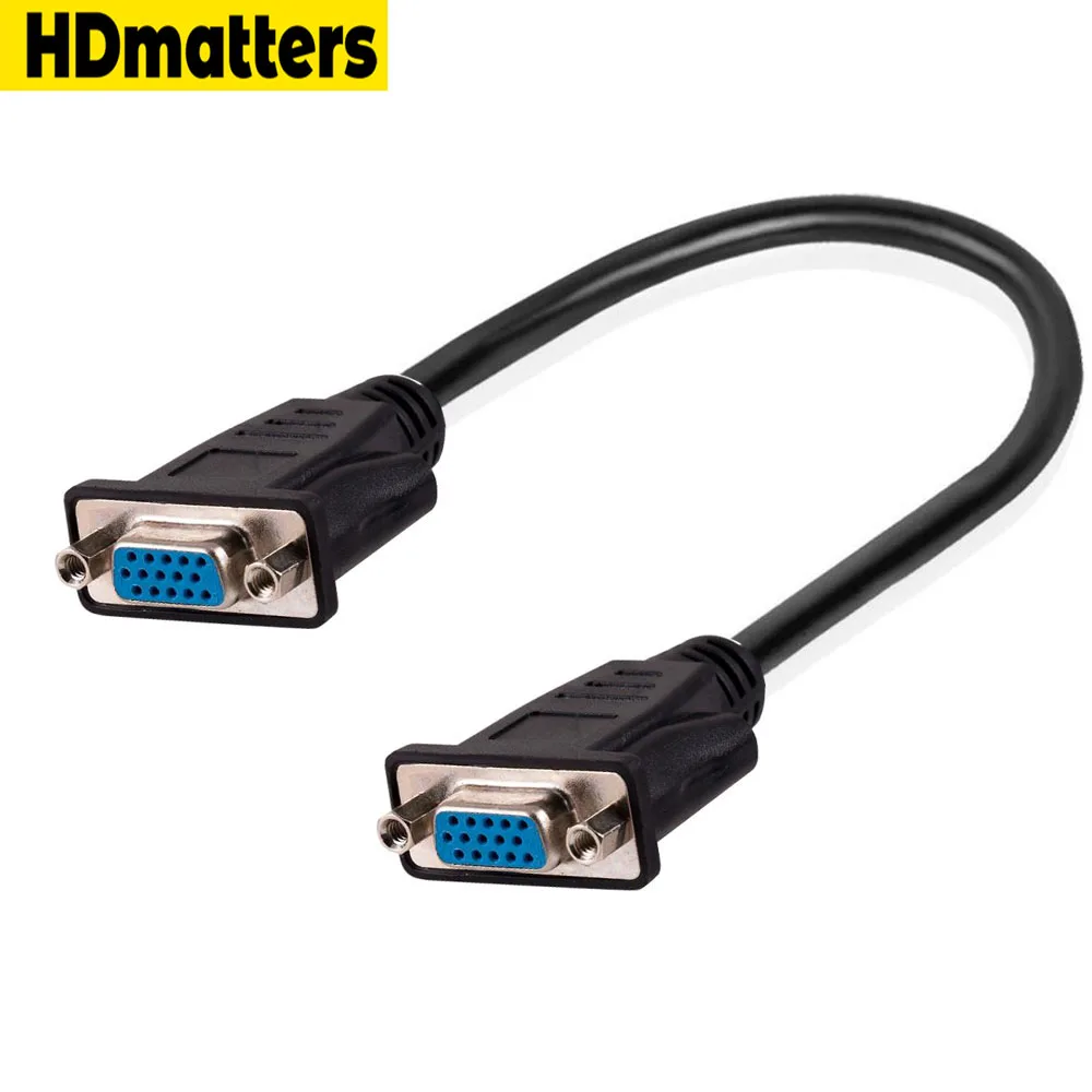 VGA Extension Cable Connector 23CM Short VGA Female to VGA Female ...