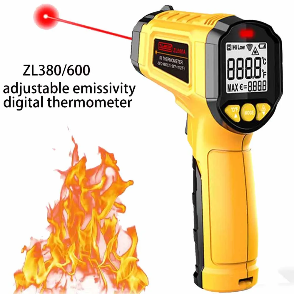 Digital-infrared-thermometer-50-600-handheld-laser-thermometer-gun-non ...