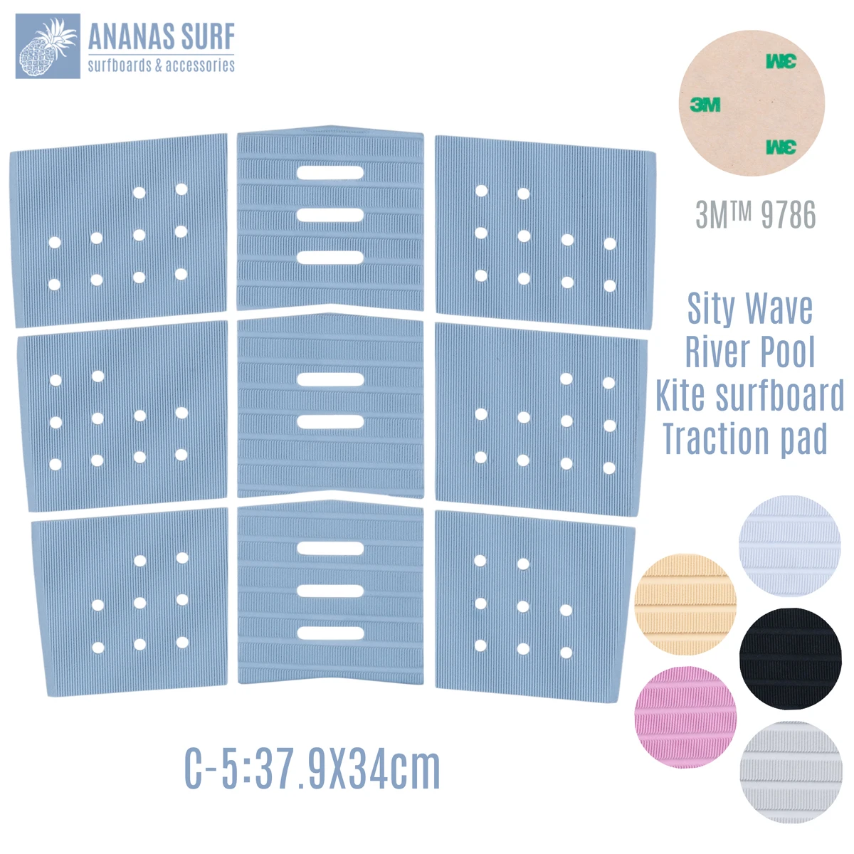 Ananas Surf Surfboard Deck Central Pad Nonslip Traction Front Grip Pad ...