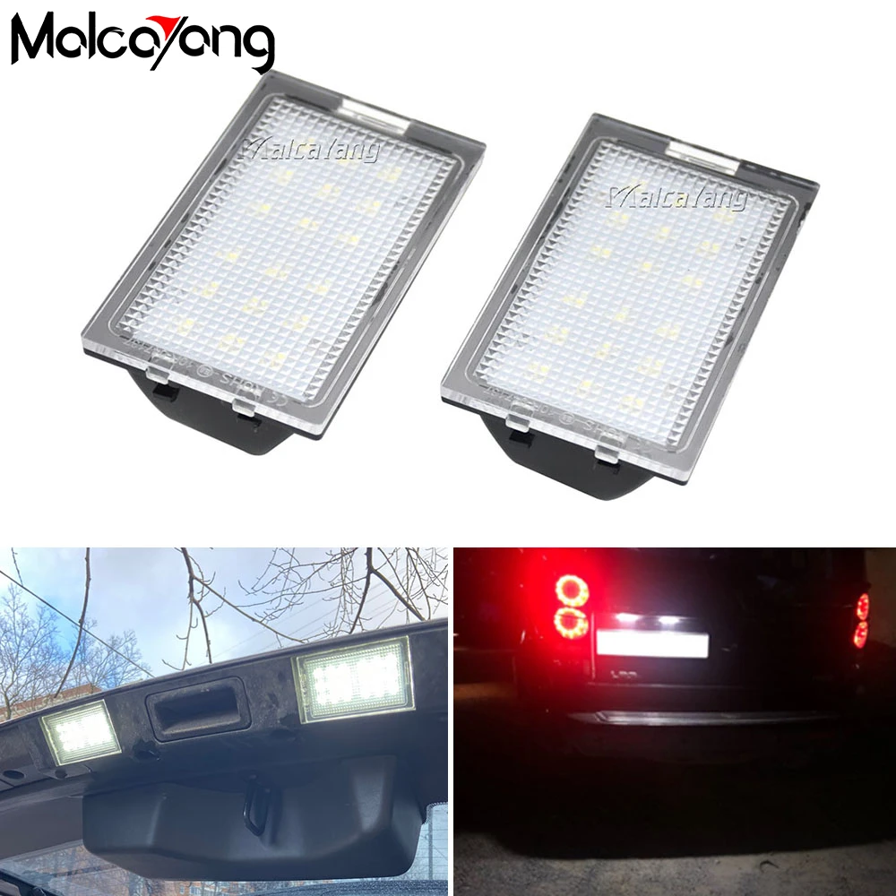 2Pcs-White-LED-Car-Number-License-Plate-Lights-Lamps-For-Land-Range ...