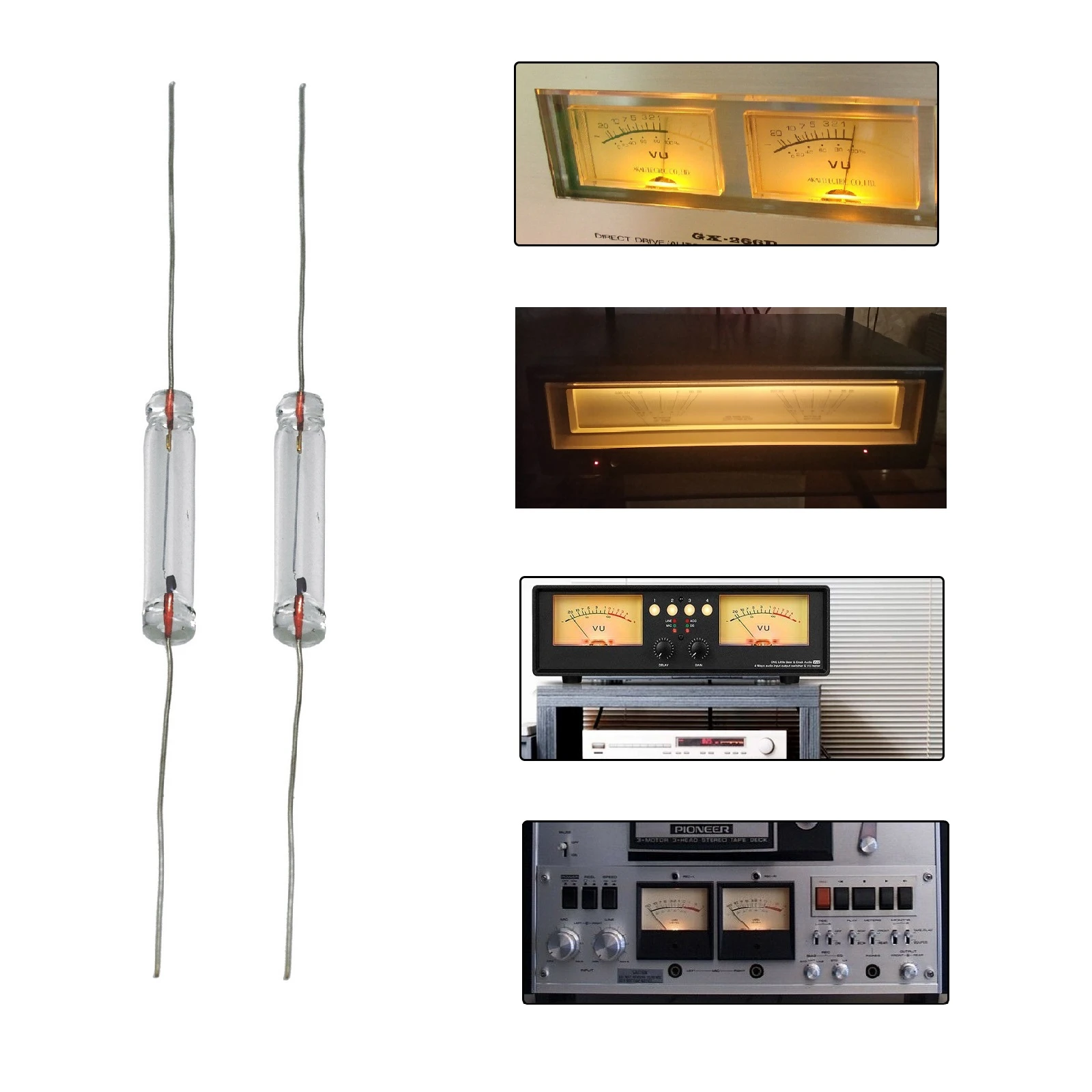 10 New 12v 150ma Axial Style Miniature Lamp Bulbs Fit Vu Meters Reel To ...