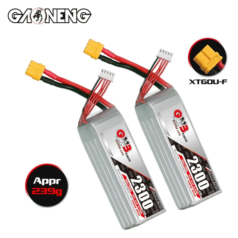 Upgraded Gnb 4s 14.8v 2300mah 50c/100c Lipo Battery For Volantexrc Rc Boat Airplane Aerial ...