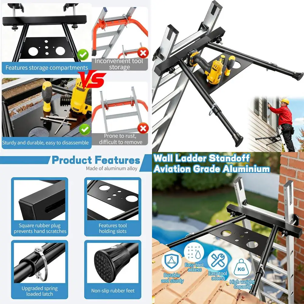 Ladder Stabilizer, Extension Ladder Stabilizer for Roof Wall Standoff ...