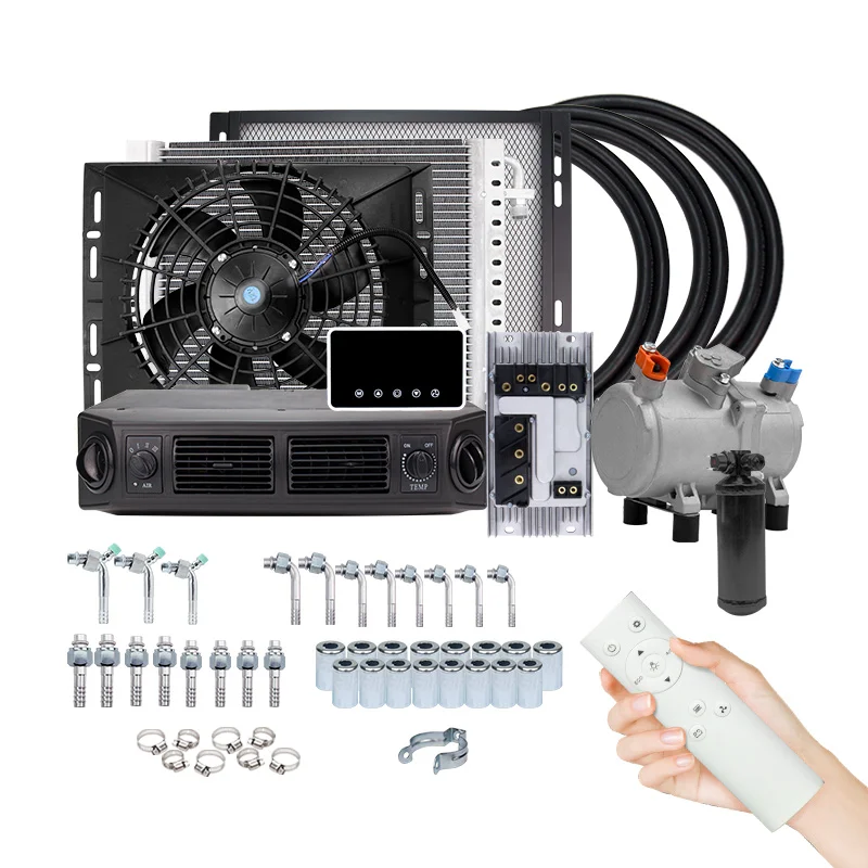 Universal-12V-24V-Auto-Elektrische-Klimaanlage-Kompressor-Verdampfer ...