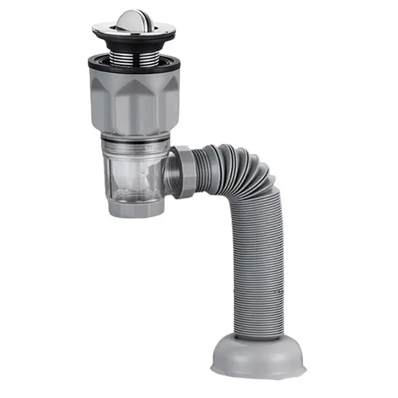 Flexible-Drain-Pipe-Expandable-Anti-Odor-Drain-Outlet-Hose-Adjustable ...