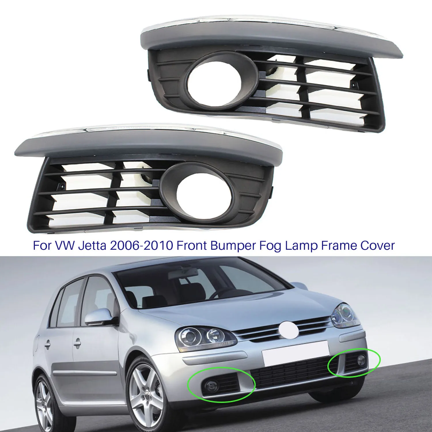 Auto Front Bumper Fog Lamp Frame Cover Vent Headlight Grille Covers for ...