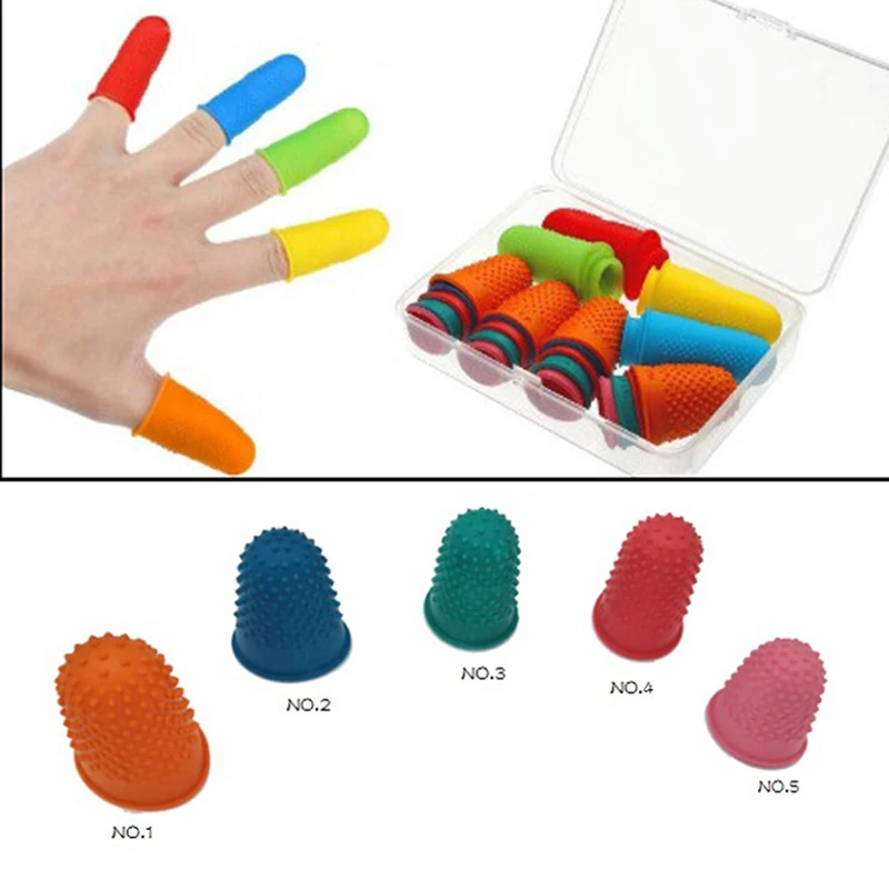 8Pcs-Rubber-Finger-Protector-Sleeve-Cover-Anti-cut-Heat-Resistant ...