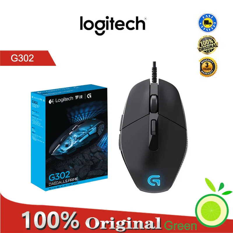 Logitech ratón óptico G302 100% original, con cable, compatible con ...