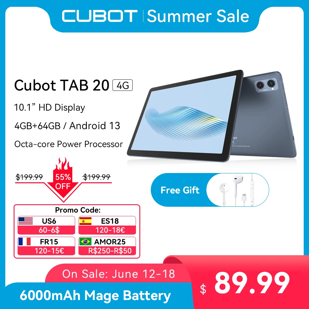 Cubot-TAB-20-Tablet-Android-13-Octa-core-tablet-10-polegadas-Display ...