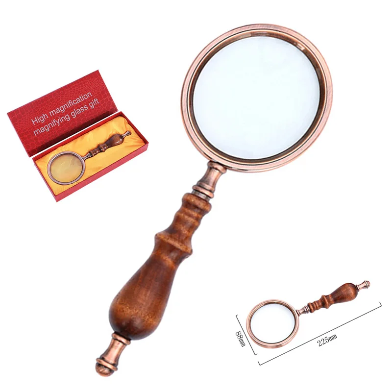 Old Wooden Magnifying Glass