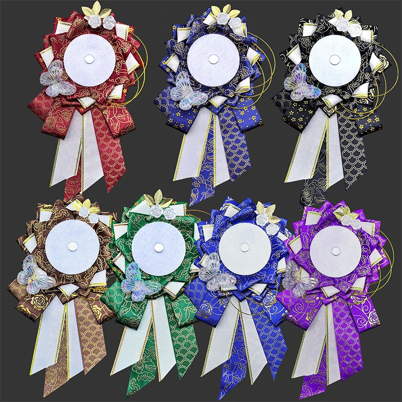 Ribbon Cosplay Ita Bags Rosette Protection Flower Pin Holder Badge Base ...