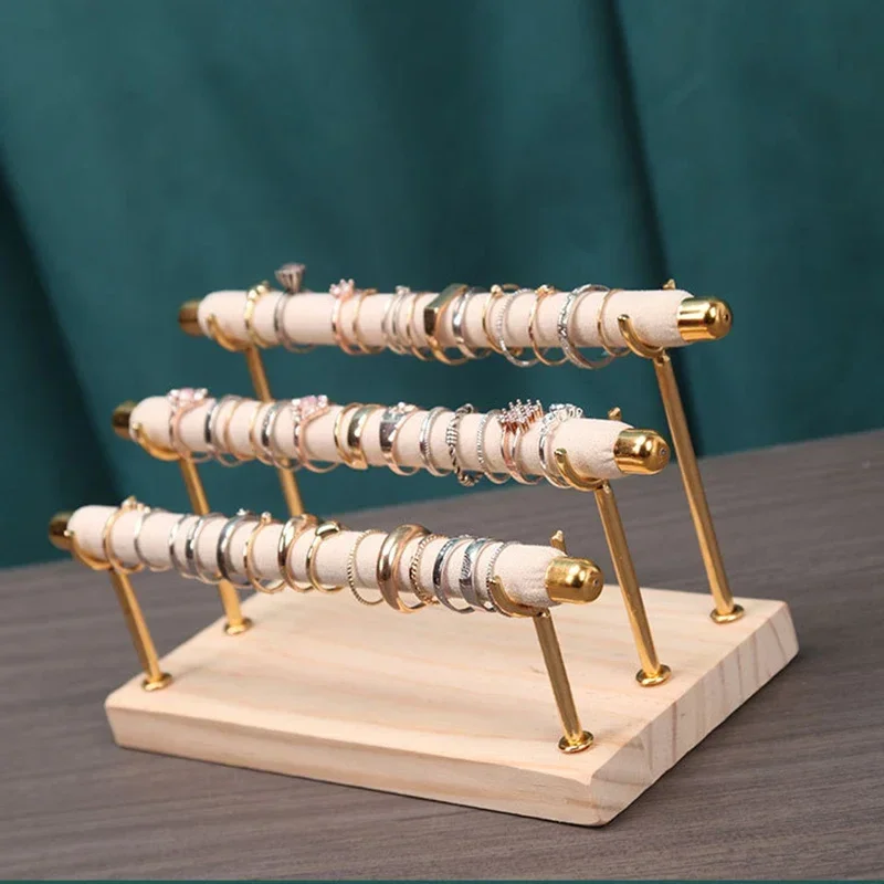 3-Layers-Wooden-Base-Velvet-Rings-Organizer-Holder-Jewelry-Display ...