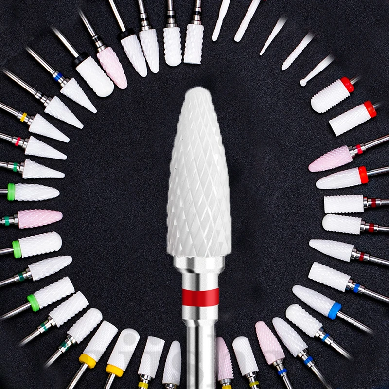 Nail-Cone-Tip-Ceramic-Emery-Drill-Bits-Electric-Cuticle-Clean-Rotary ...