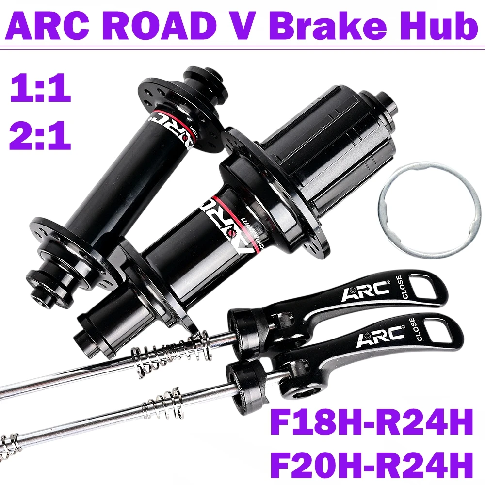 ARC-Road-Bike-Hubs-24H-Bicycle-Hub-V-Brake-4-Pawls-48-Clicks-Front-100 ...