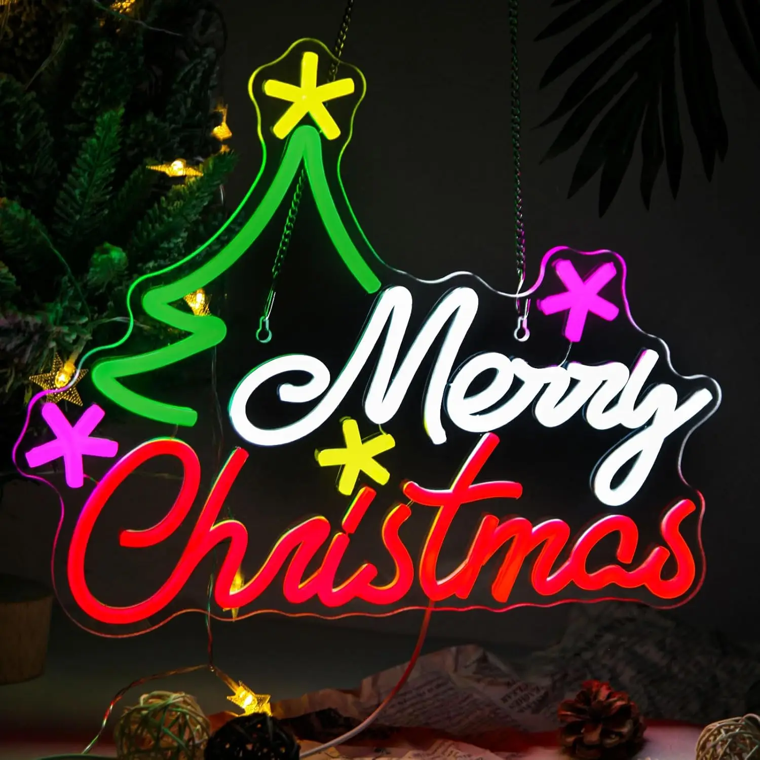 Letrero-de-ne-n-de-Feliz-Navidad-luz-LED-para-rbol-de-Navidad-ne-n ...